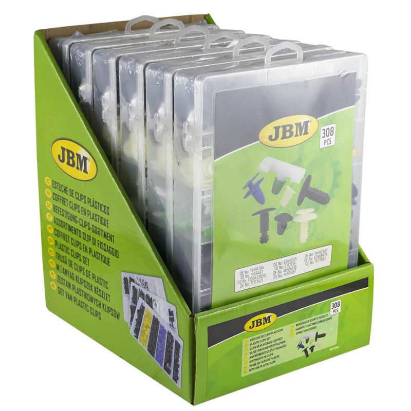 CLIPS EN PLASTIQUE COFFRET POUR FIAT 308 PCS