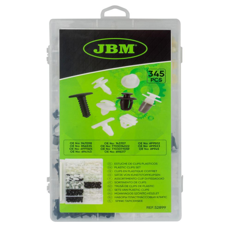 CLIPS EN PLASTIQUE COFFRET POUR PEUGEOT / CITROEN 345 PCS