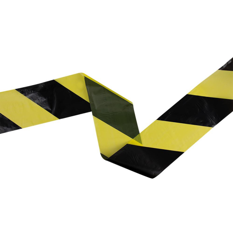 RUBAN DE SIGNALISATION JAUNE / NOIR - 200M